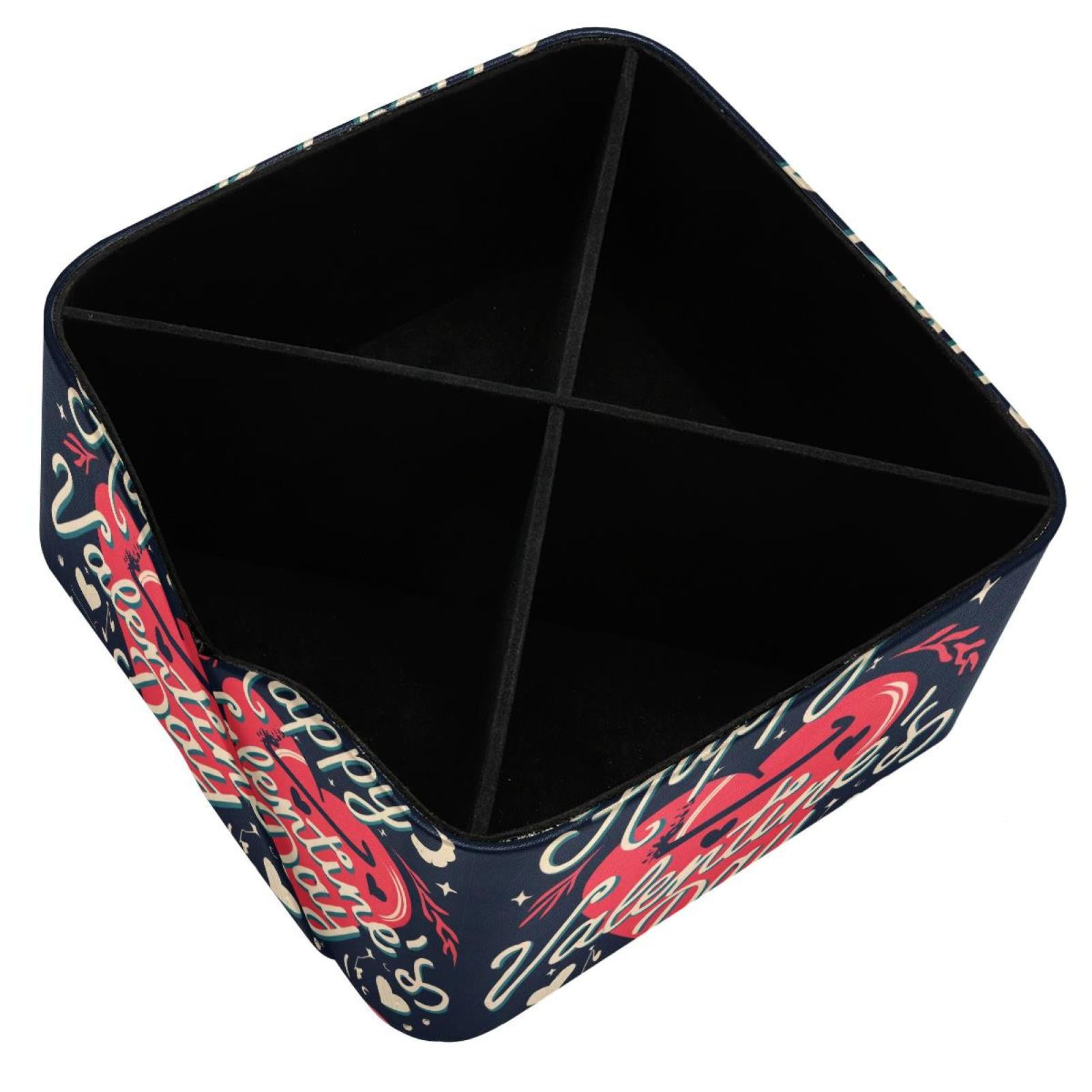 Square Pencil Case with 4 Compartments, Removable Dividers, Pen ...