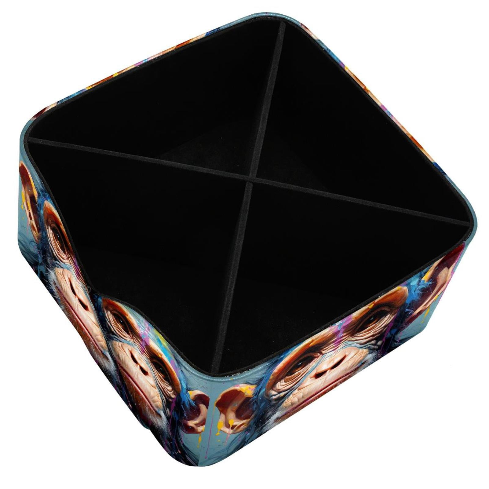 Square Pencil Case with 4 Compartments and Removable Dividers - Pencil ...