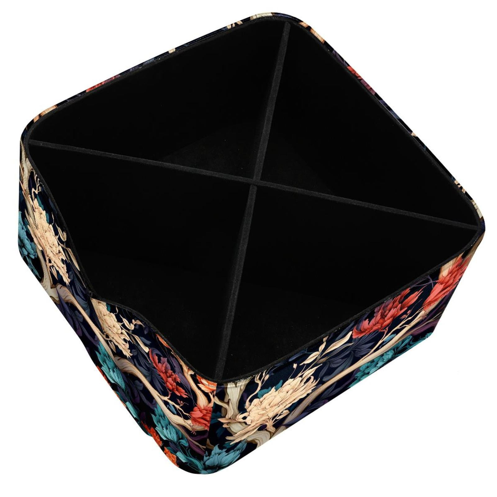 Square Pencil Case with 4 Compartments and Removable Dividers - Pencil ...