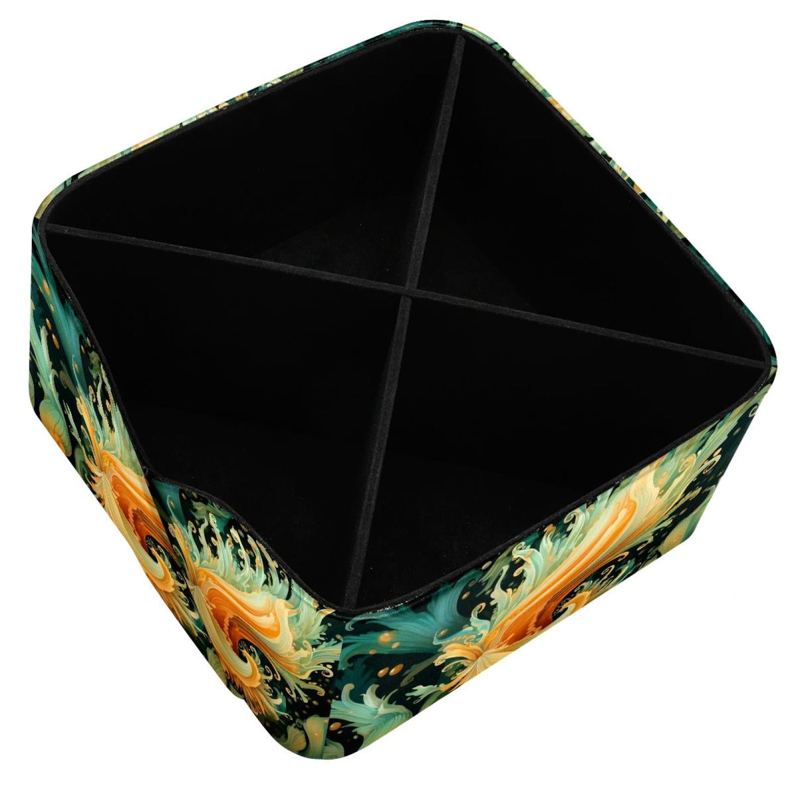 Square Pencil Case with 4 Compartments and Removable Dividers - Pencil ...