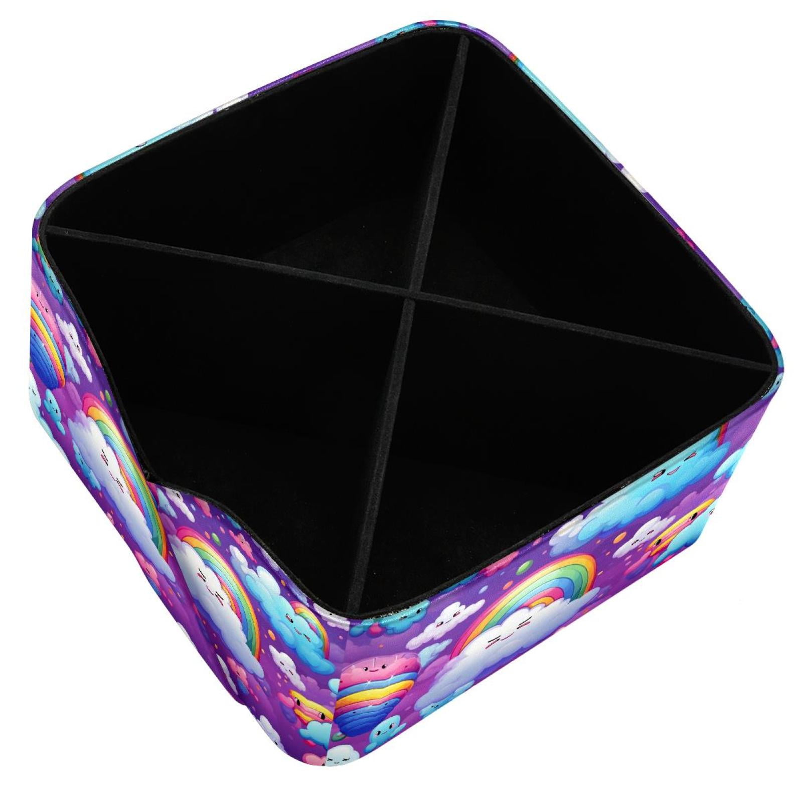 Square Pencil Case with 4 Compartments and Removable Dividers - Pencil ...