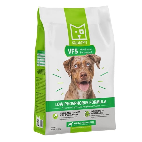 Square Pet 22 lbs VFS Dog Low Phosphorus Formula Dry Dog Food - Walmart.com