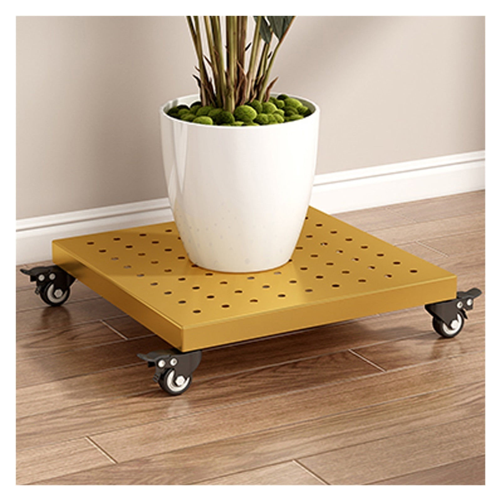 Square Plant Caddy Metal Plant Dolly Heavy Duty Plant Stand with ...