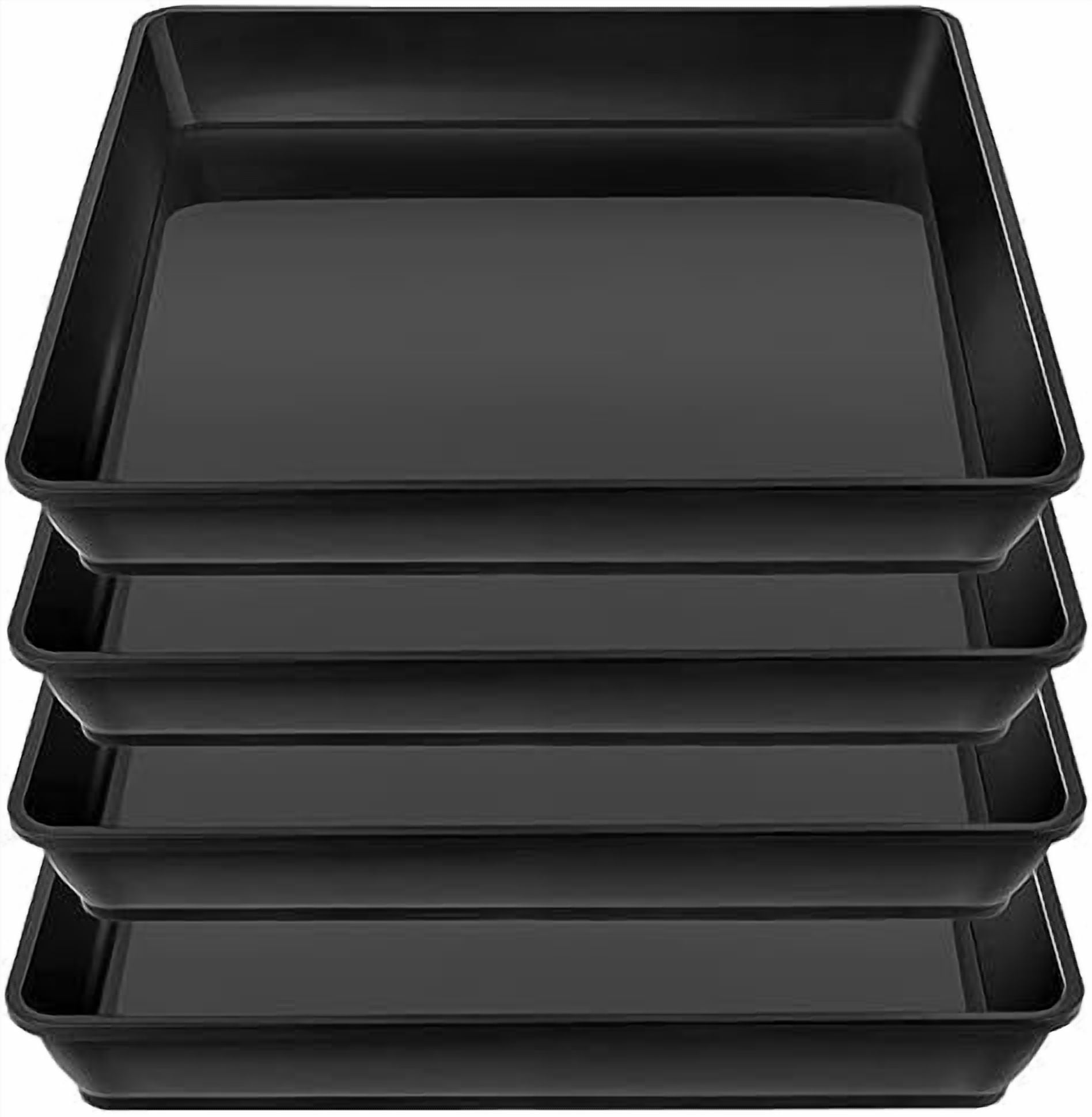 Square Plant Saucer 10 Inch 5 Pack, Plastic Plant Water Dray Tray ...