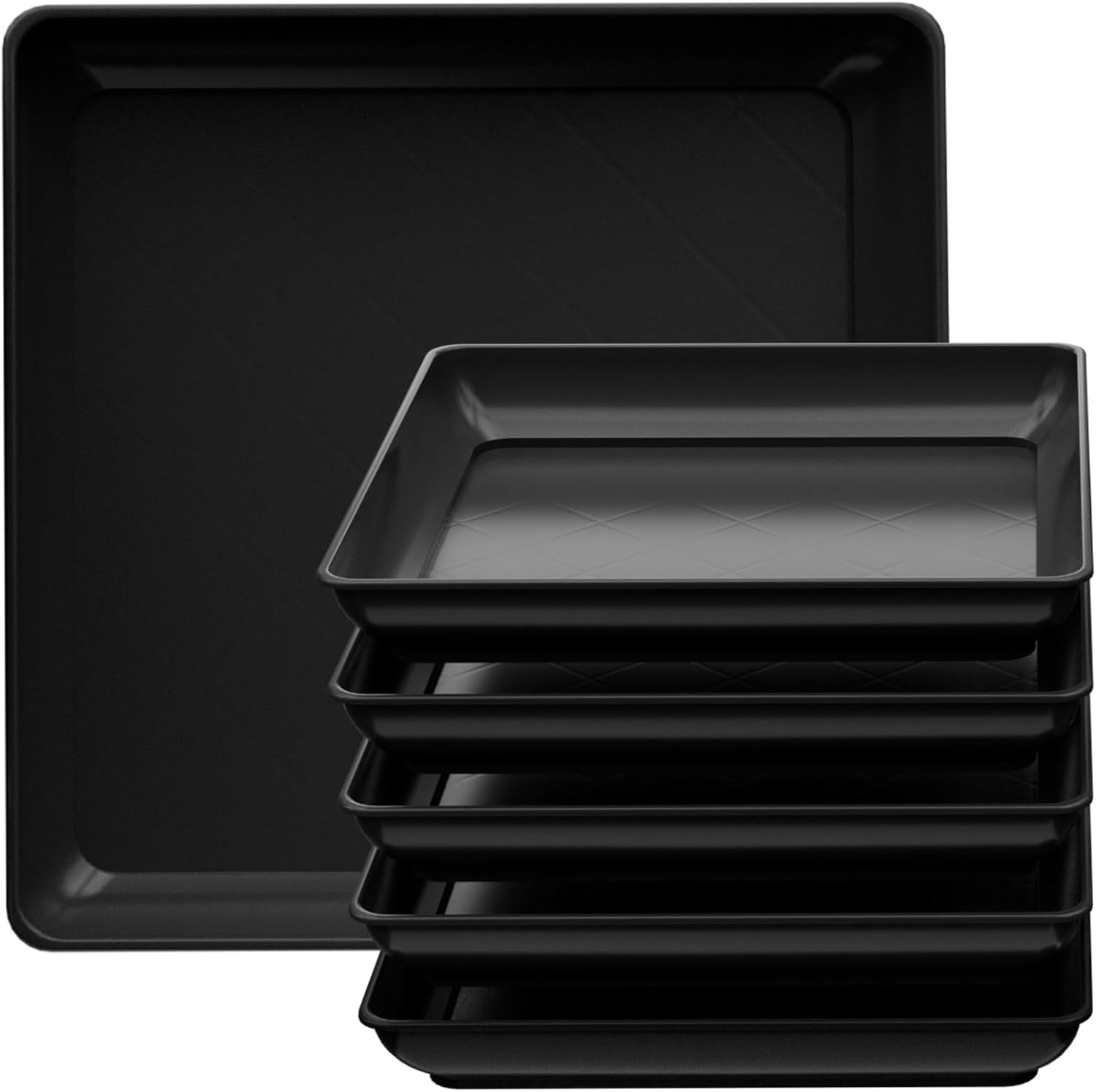 Square Plant Saucer 12 Inch 5 Pack, 8 10 12 14 16 18 20 Planter Trays ...