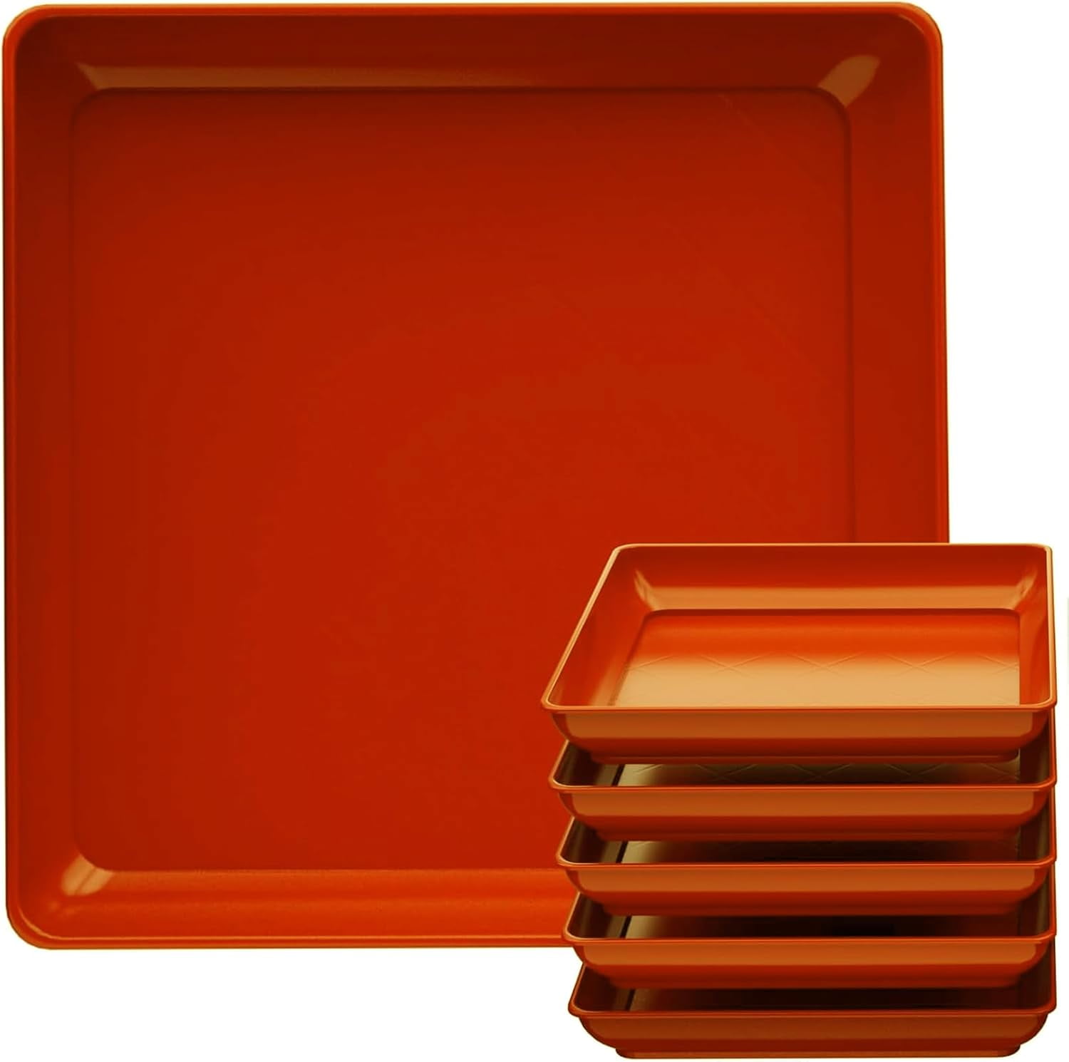 Square Plant Saucer 12 Inch 5 Pack, Planter Trays for Flower Pots ...