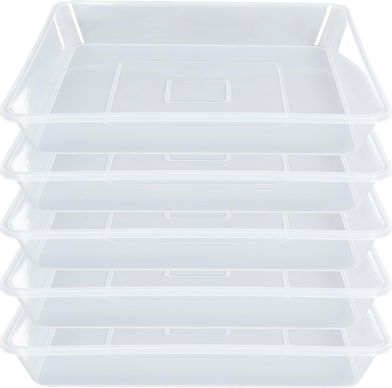 Square Plant Saucer 12 Inch 5 Pack, Strong Clear Plastic Flower Plant ...