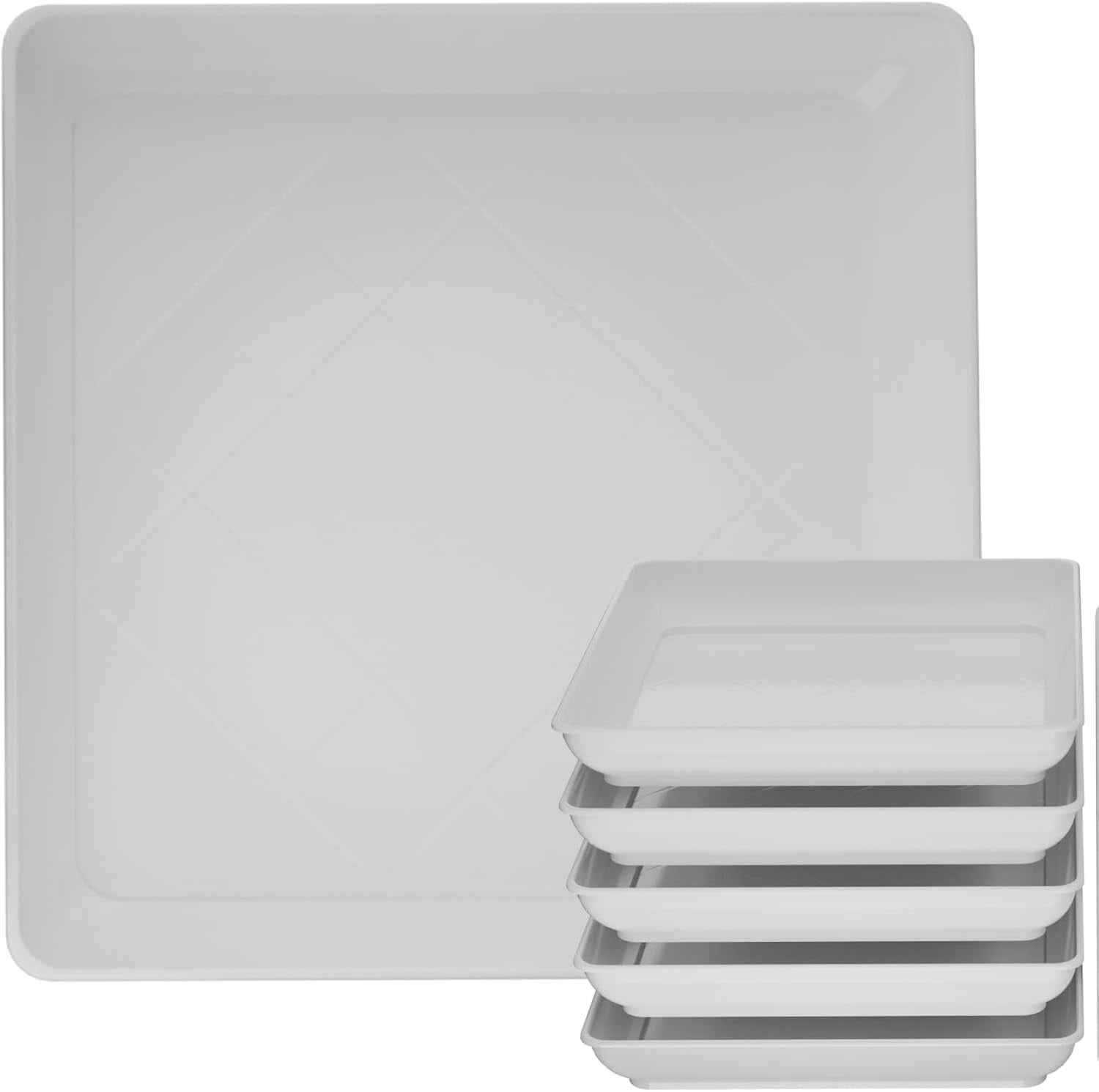 Square Plant Saucer 16 Inch 5 Pack, Planter Trays for Flower Pots ...