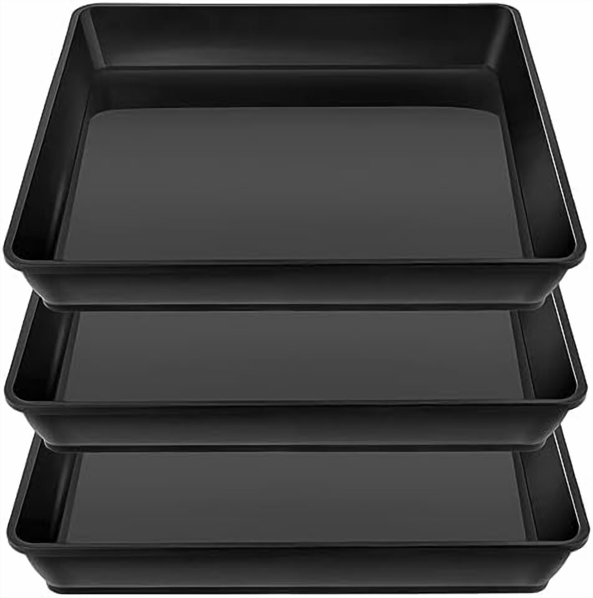 Square Plant Saucer 20 22 Inch 3 Pack, Extra Large Plant Saucer, Deep ...