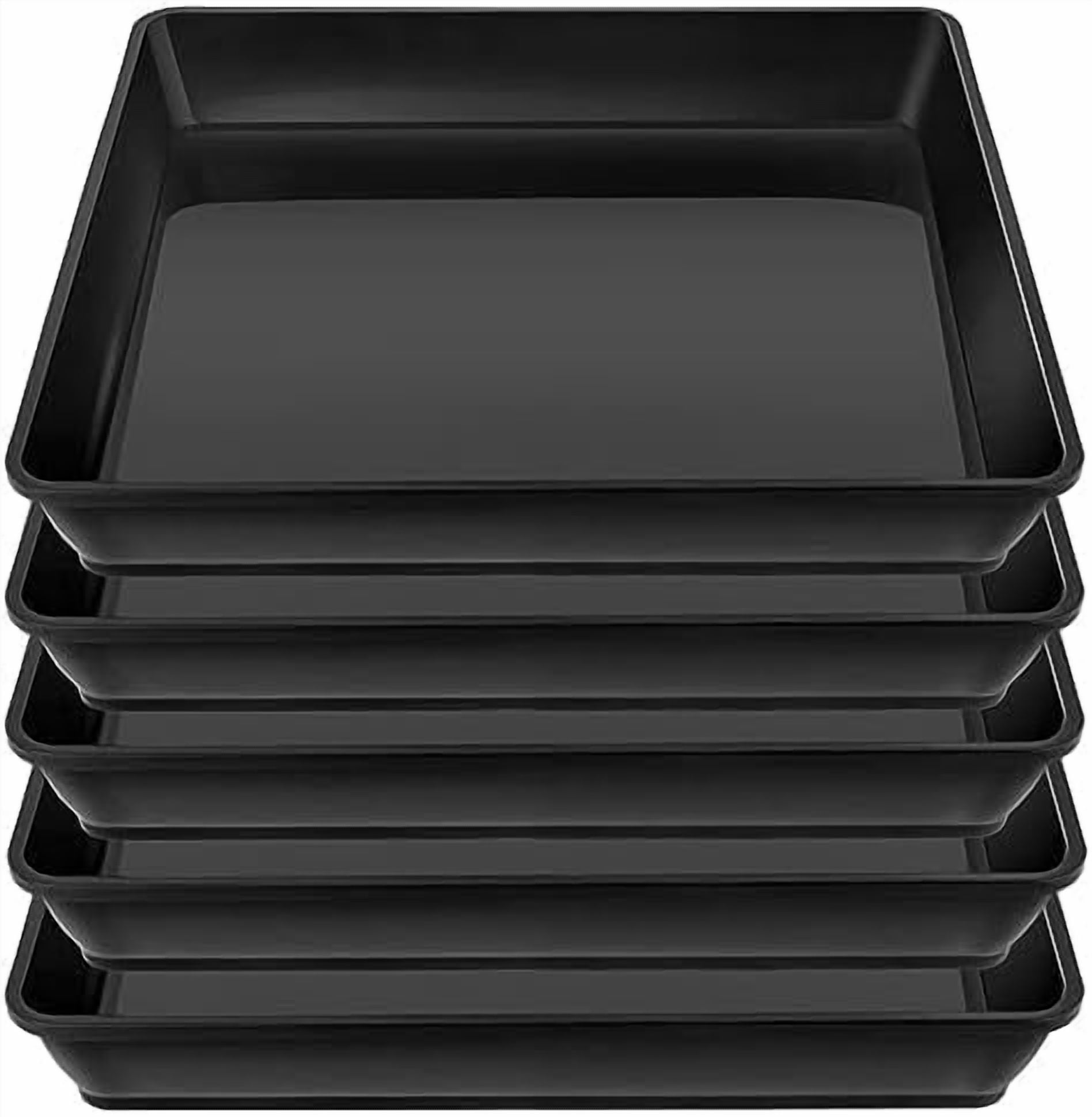Square Plant Saucer 6inch 5 Pack, Plastic Plant Saucers, Plant Water ...