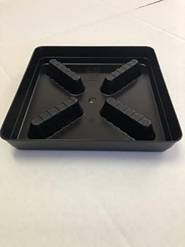 Square Plant Saucer Plastic Plant Trays with Plant Riser Pot Elevator ...