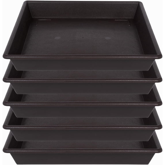 Square Plant Saucers 10 Inch 5 Pack, Heavy Duty Plastic Plant Trays for ...