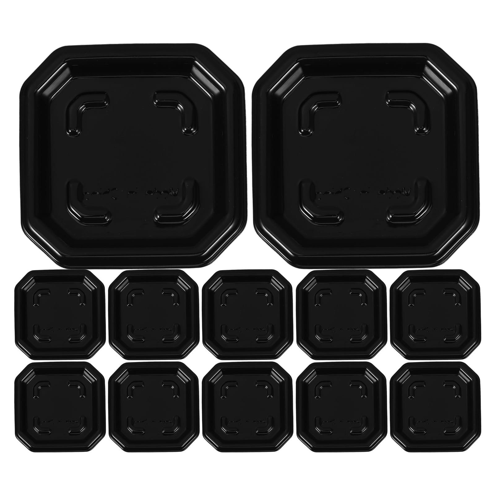 Square Plant Saucers - 50pcs Plastic Potted Plants Trays Plastic Plant ...