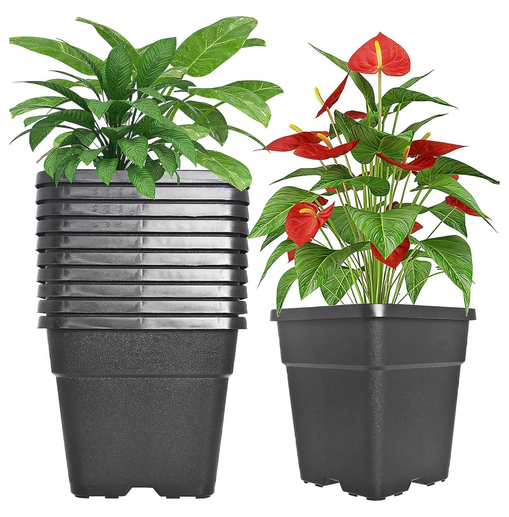 Square Planter Nursery Pots 3.15 Gallon Pots for Plants, Injection ...