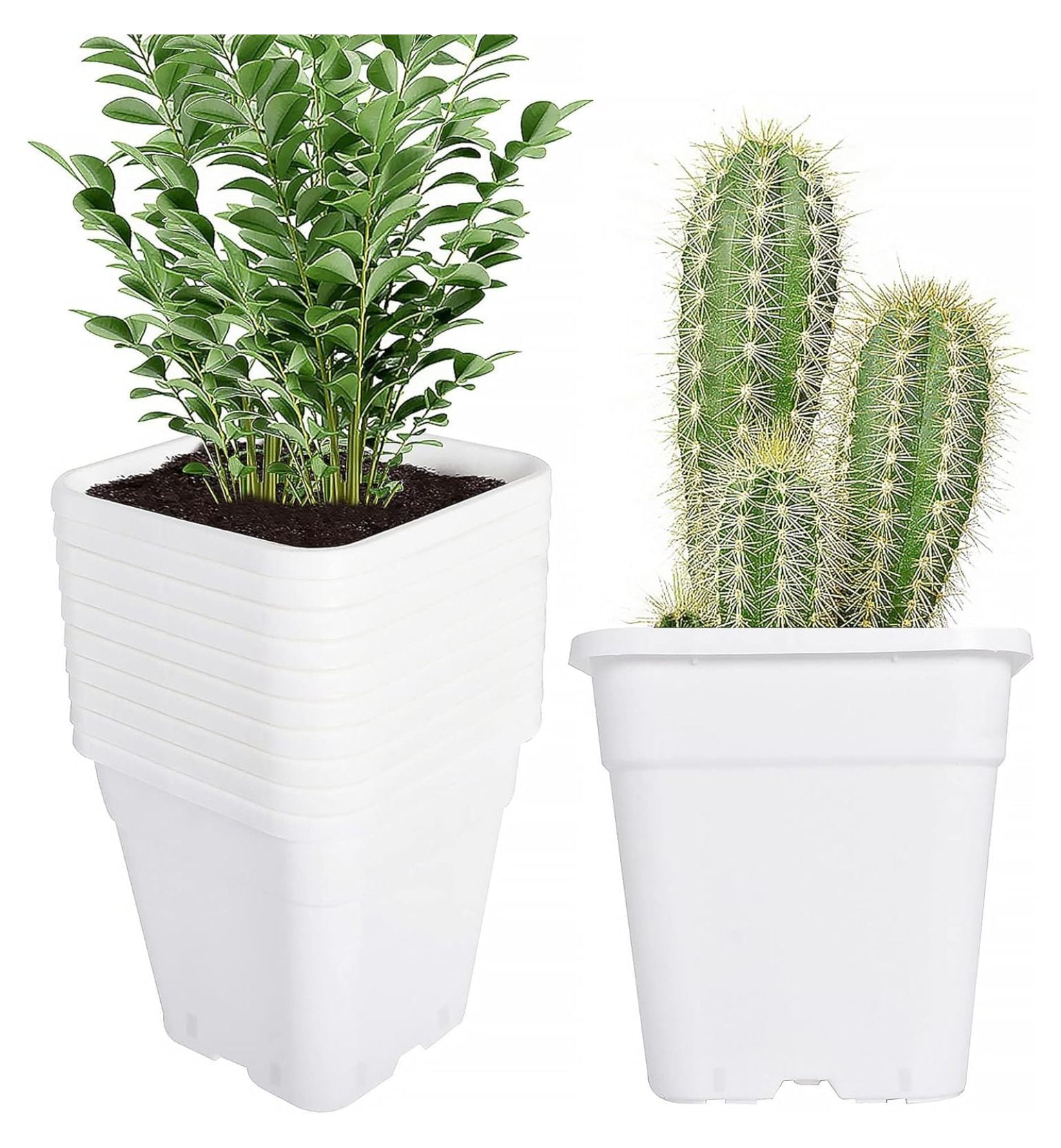 Square Planter Nursery Pots 5.2 Gallon Pots for Plants, Injection ...