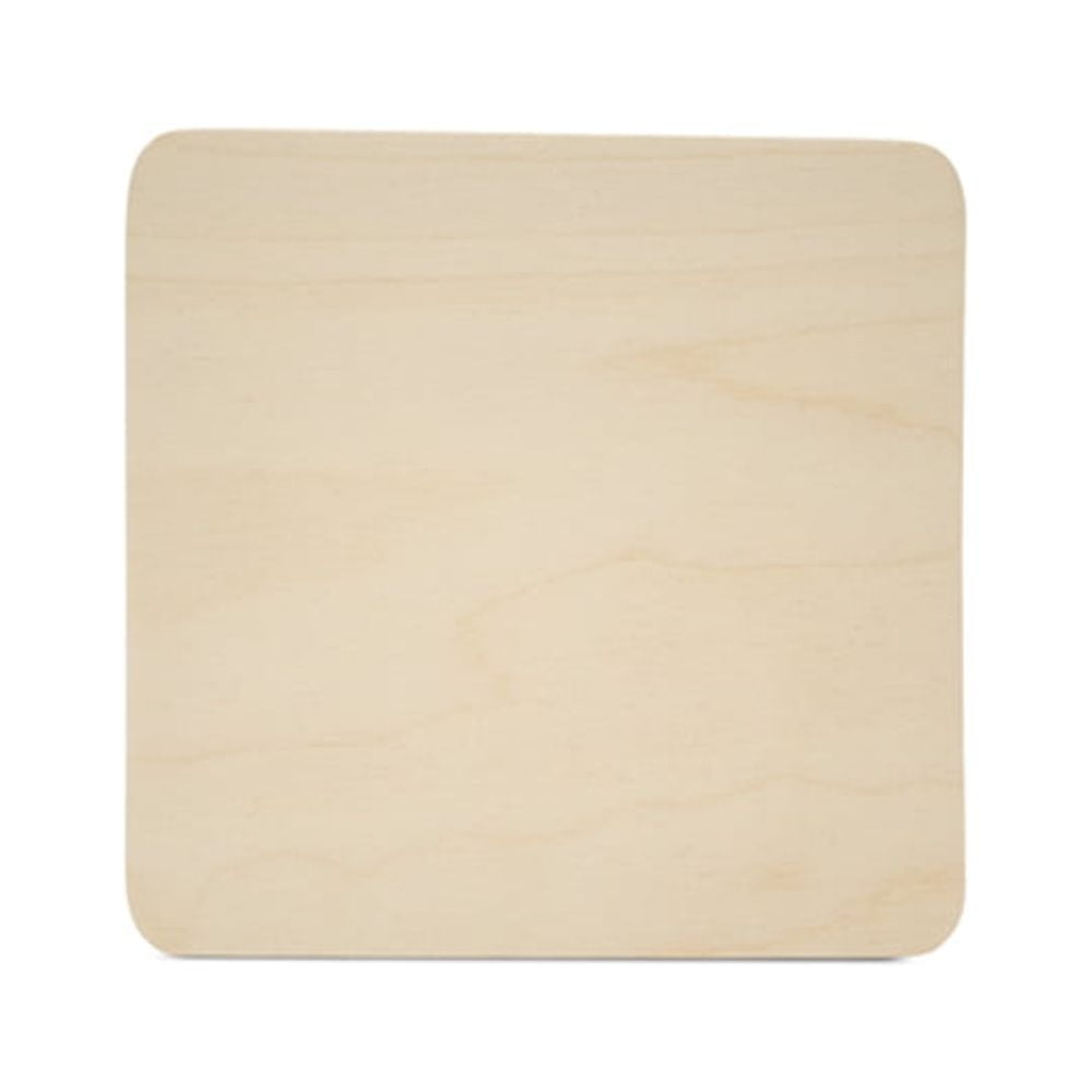 Square Plaques 8-inch x 8-inch, 1/4 Thick, Pack of 2 Round Edged, Wood ...