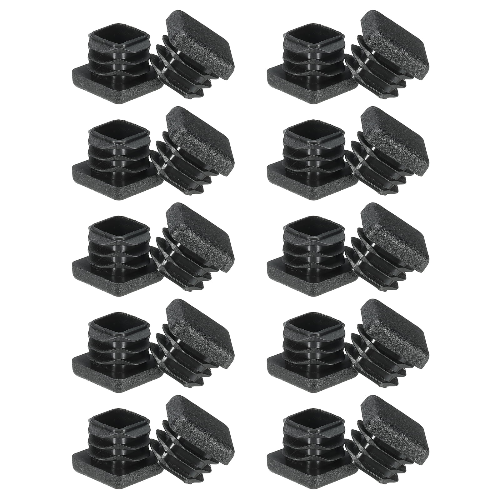 Square Plastic Hole Plugs 0.8inch, Tubing Insert End Cap, Black 20 Pack ...