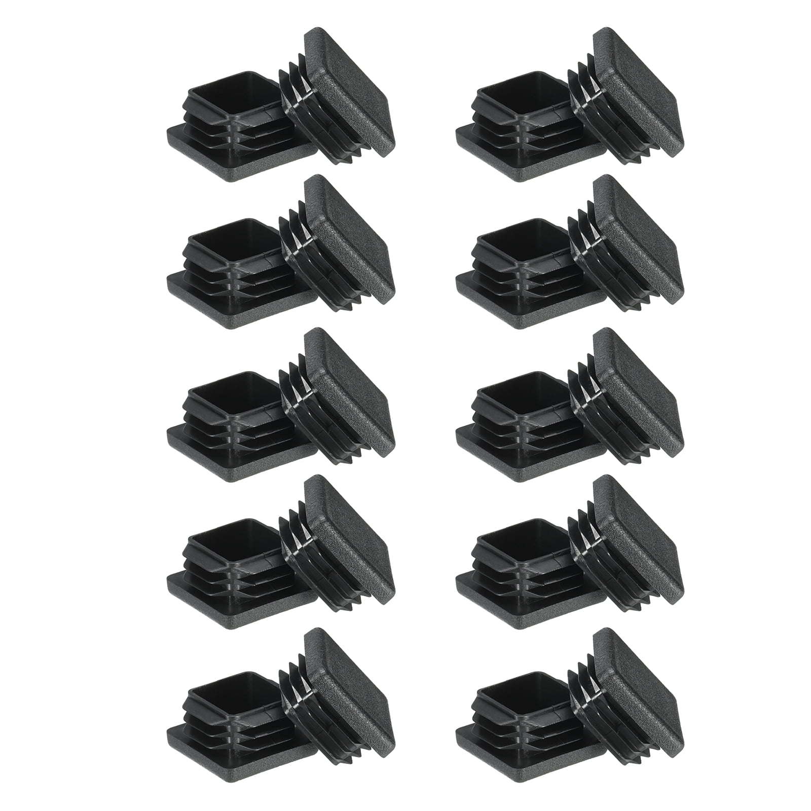Square Plastic Hole Plugs 1.2inch, Tubing Insert End Cap, Black 20 Pack ...