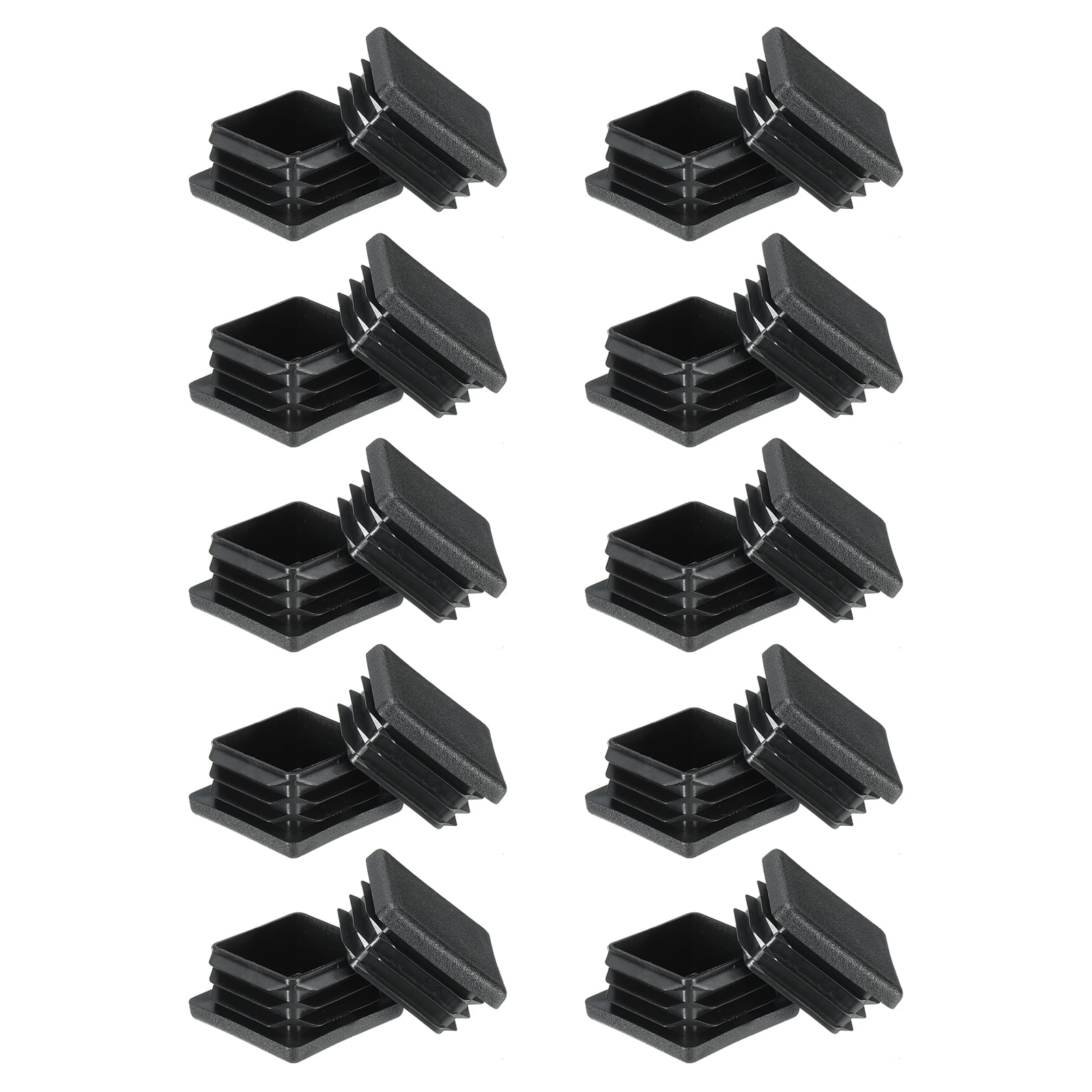 Square Plastic Hole Plugs 1.5inch, Tubing Insert End Cap, Black 20 Pack ...