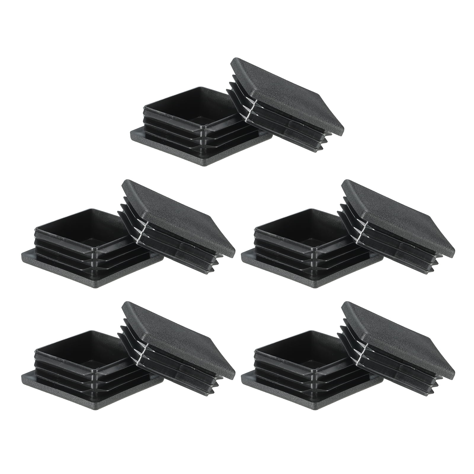 Square Plastic Hole Plugs 2.2inch, Tubing Insert End Cap, Black 10 Pack ...