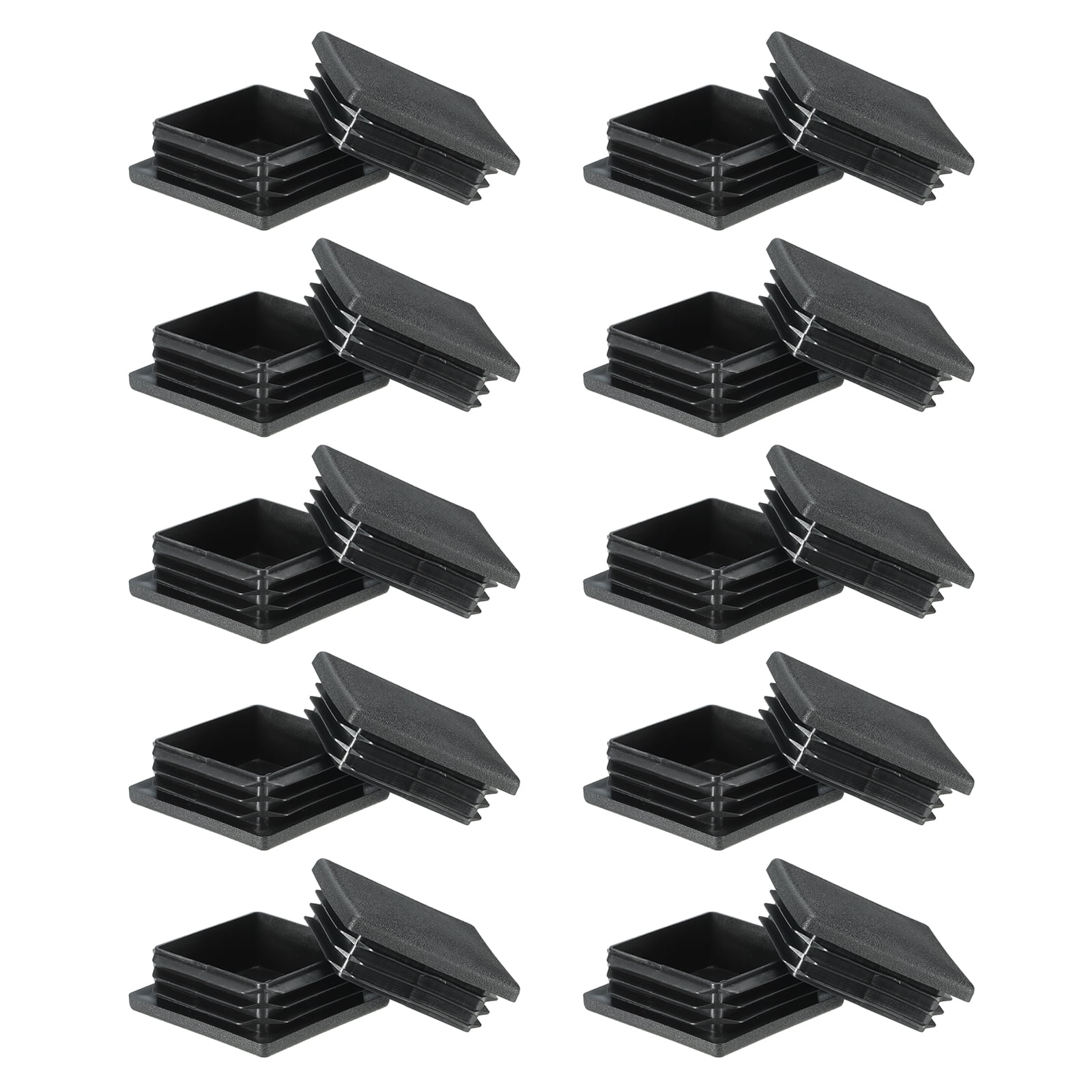 Square Plastic Hole Plugs 2.2inch, Tubing Insert End Cap, Black 20 Pack ...