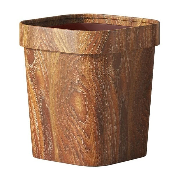 Square Plastic Trash Can, Open Top Trash Can with Pressure Ring and ...
