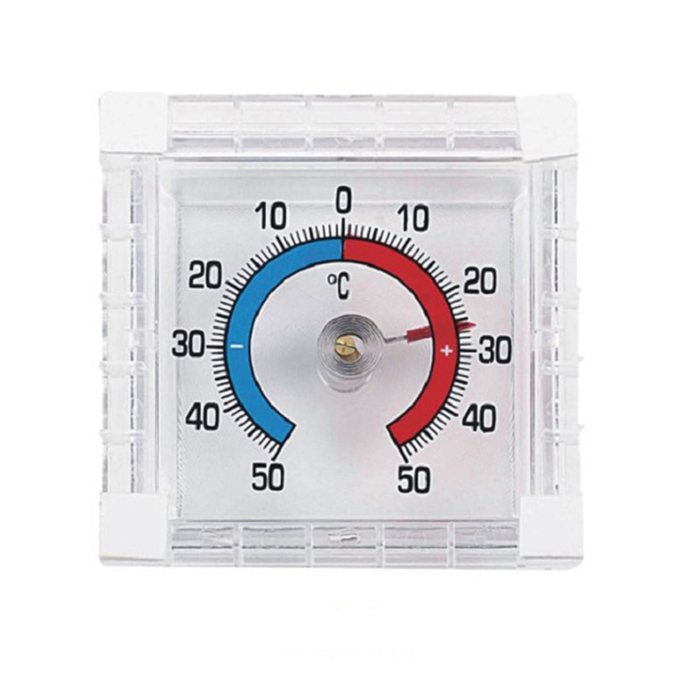 Indoor Outdoor Digital Thermometer, Square Plastic Window Temperature ...