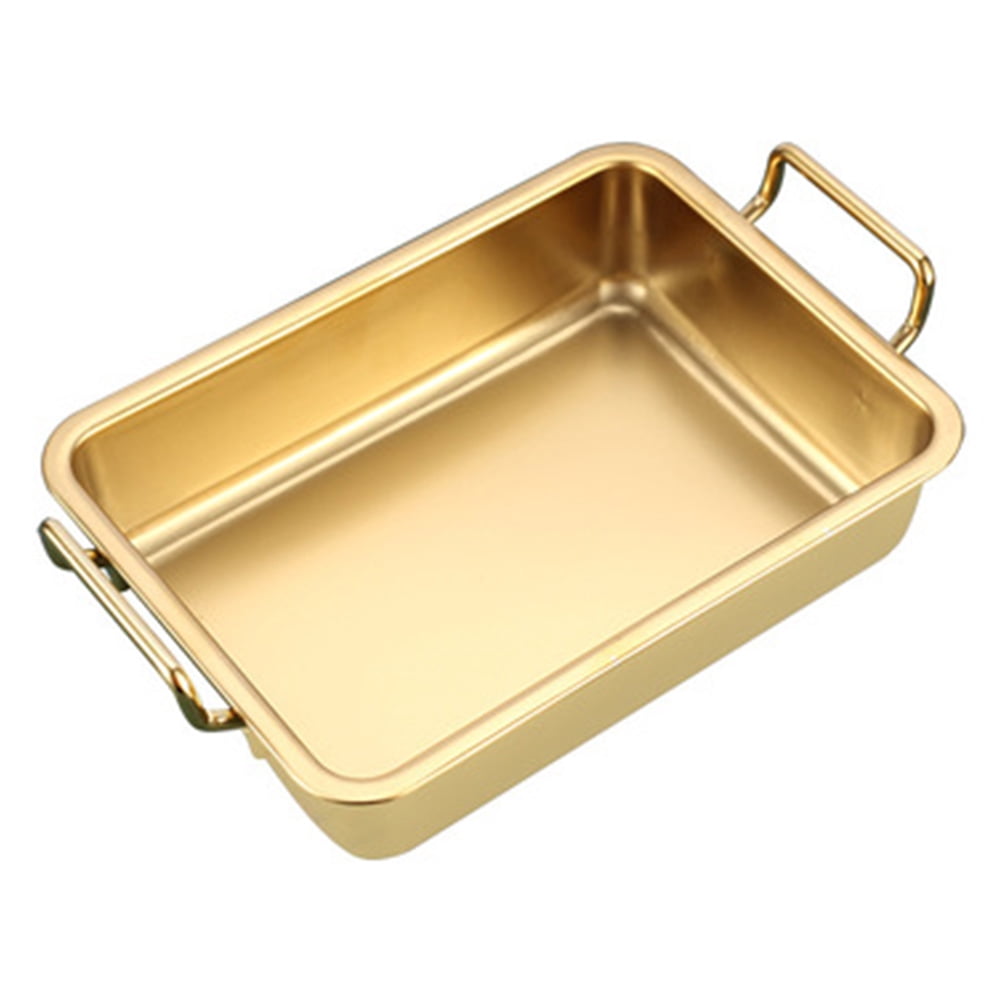 Square Plate Fried Chicken Candy Food Serving Tray Bbq Trays Stainless ...