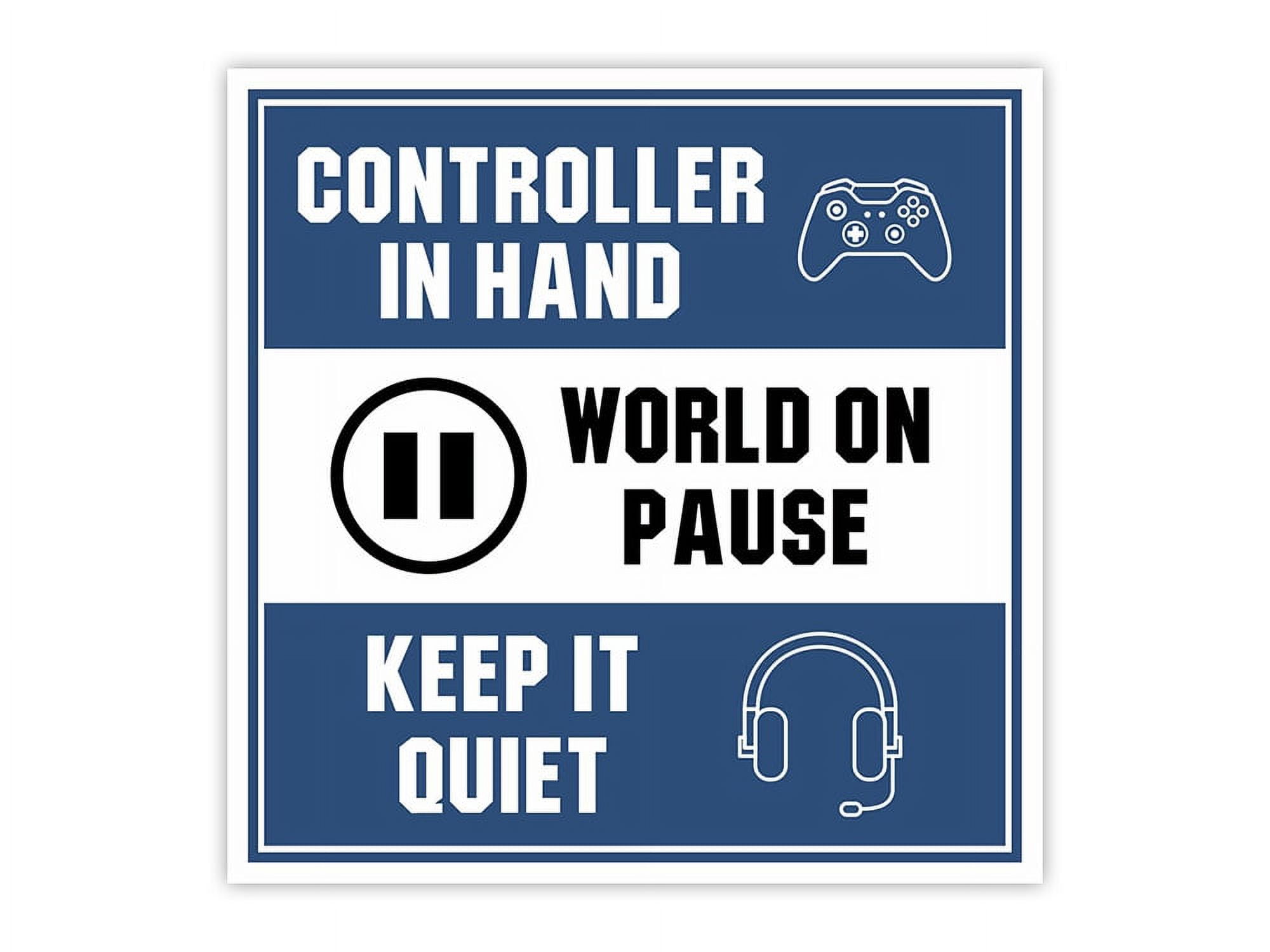 Square Plus Controller in Hand, World on Pause - Keep It Quiet Wall or ...