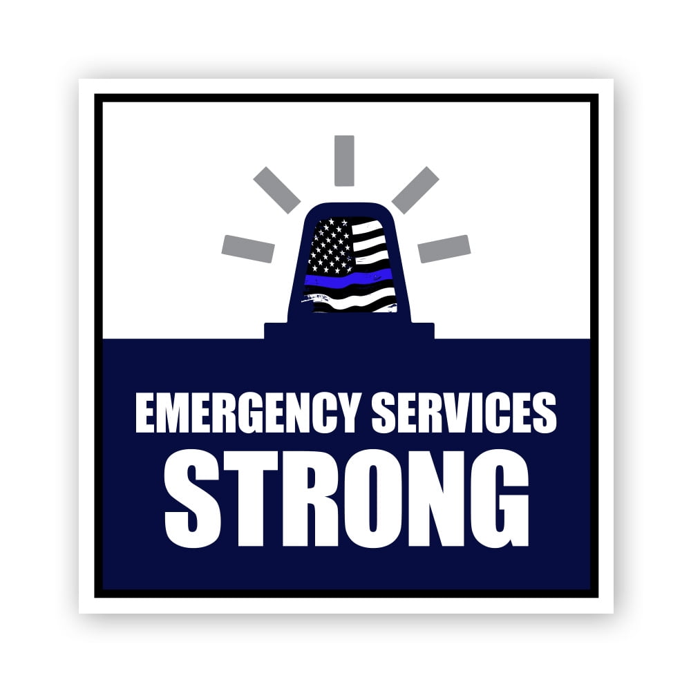 Square Plus Emergency Services Strong Wall or Door Sign | Police First ...
