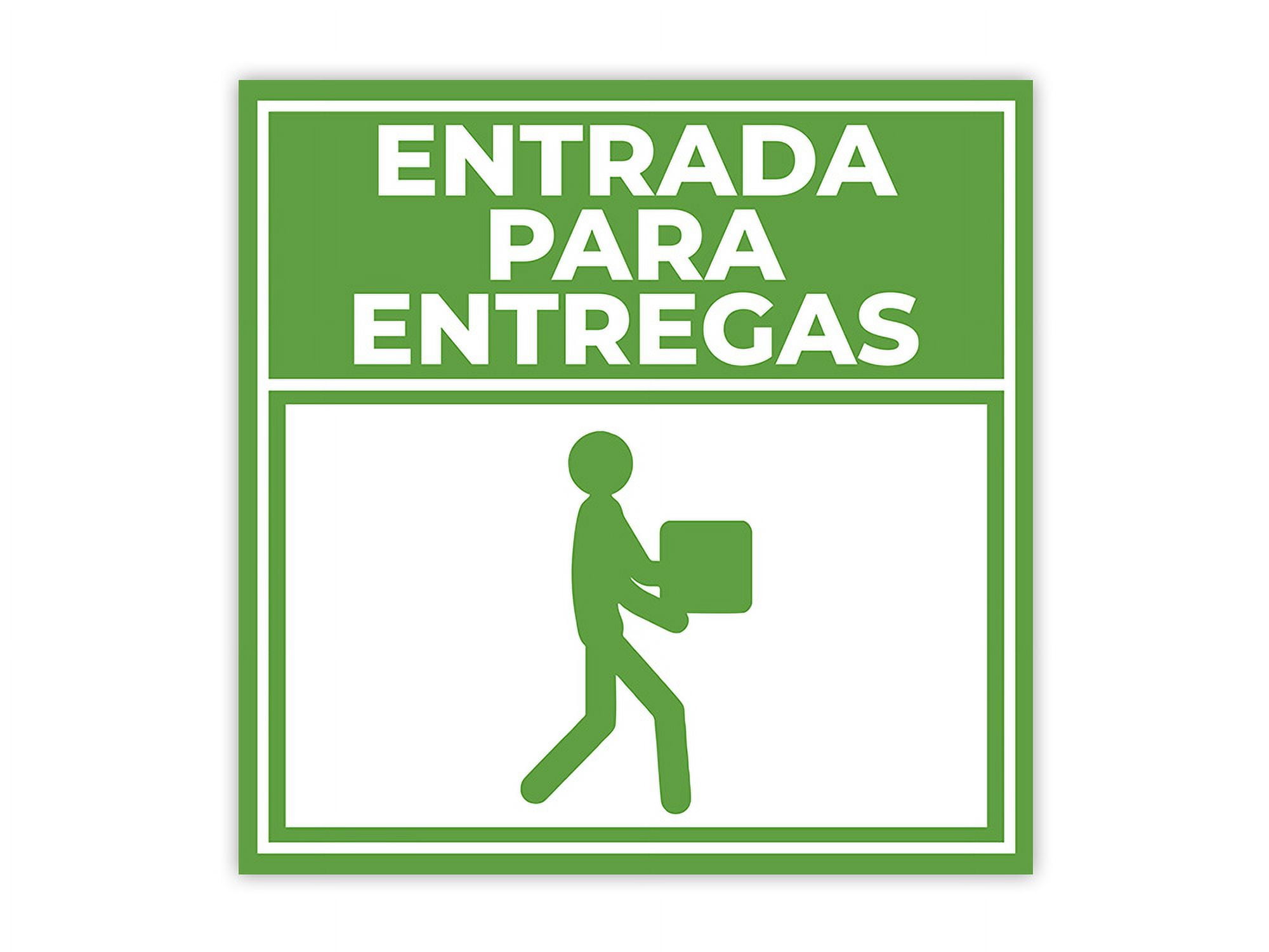 Square Plus Entrada Para Entregas Wall or Door Sign | Spanish | Health ...