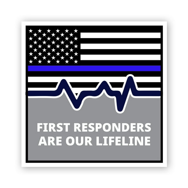 Square Plus First Responders Are Our Lifeline Wall or Door Sign | USA ...