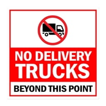 Square Plus No Deliveries To This Entrance Wall or Door Sign | Health ...