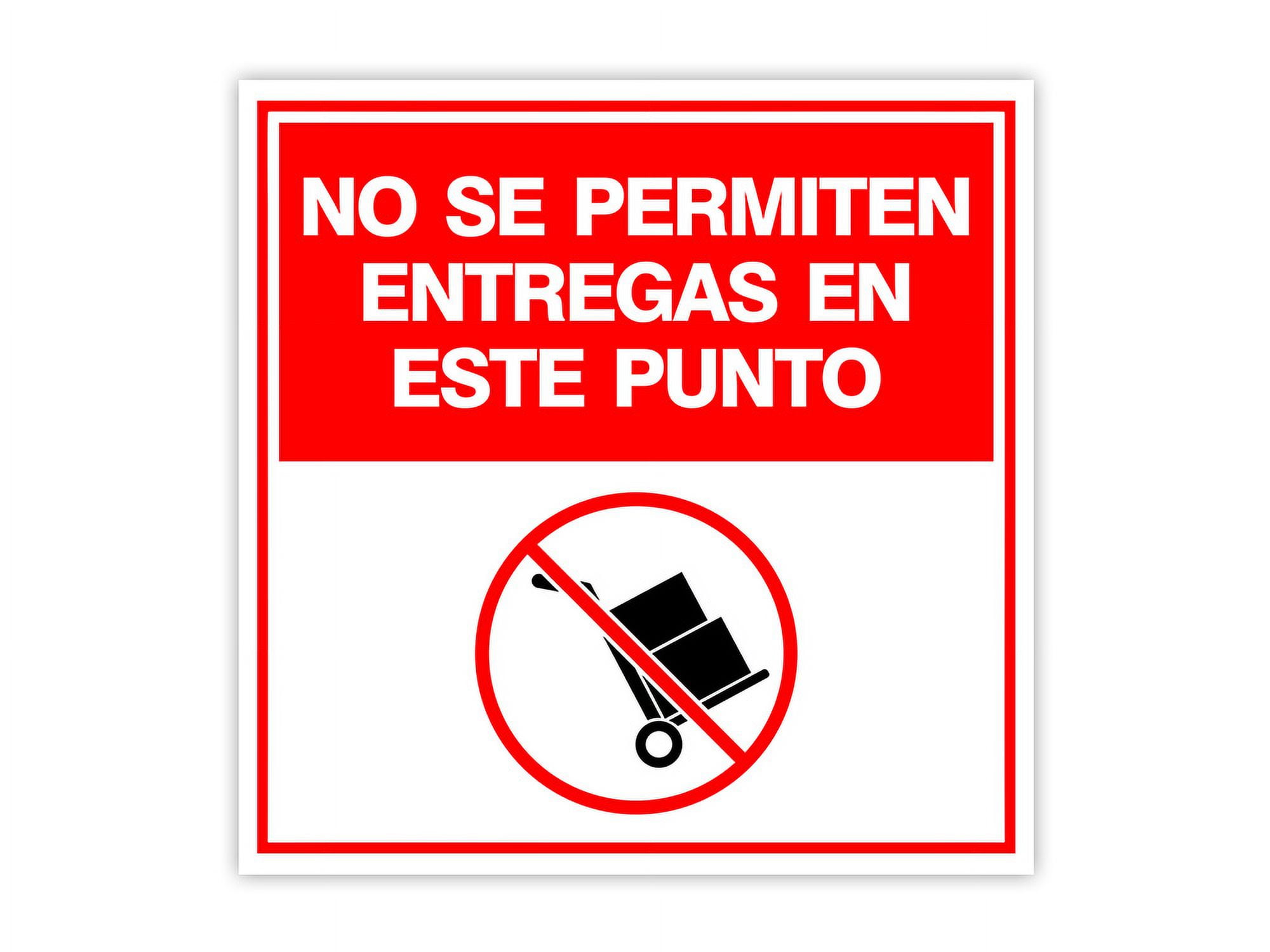 Square Plus No Se Permiten Entregas En Este Punto Wall or Door Sign ...