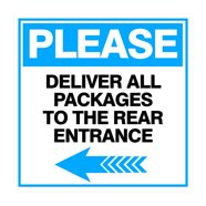 Square Plus No Deliveries To This Entrance Wall or Door Sign | Health ...