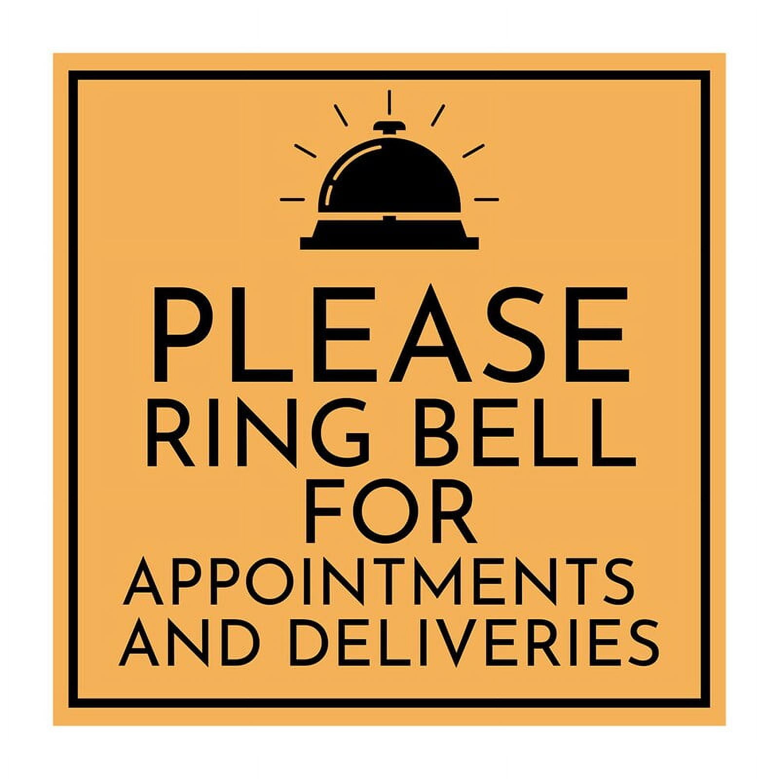 Square Plus Please Ring Bell For Appointments and Deliveries Wall or ...