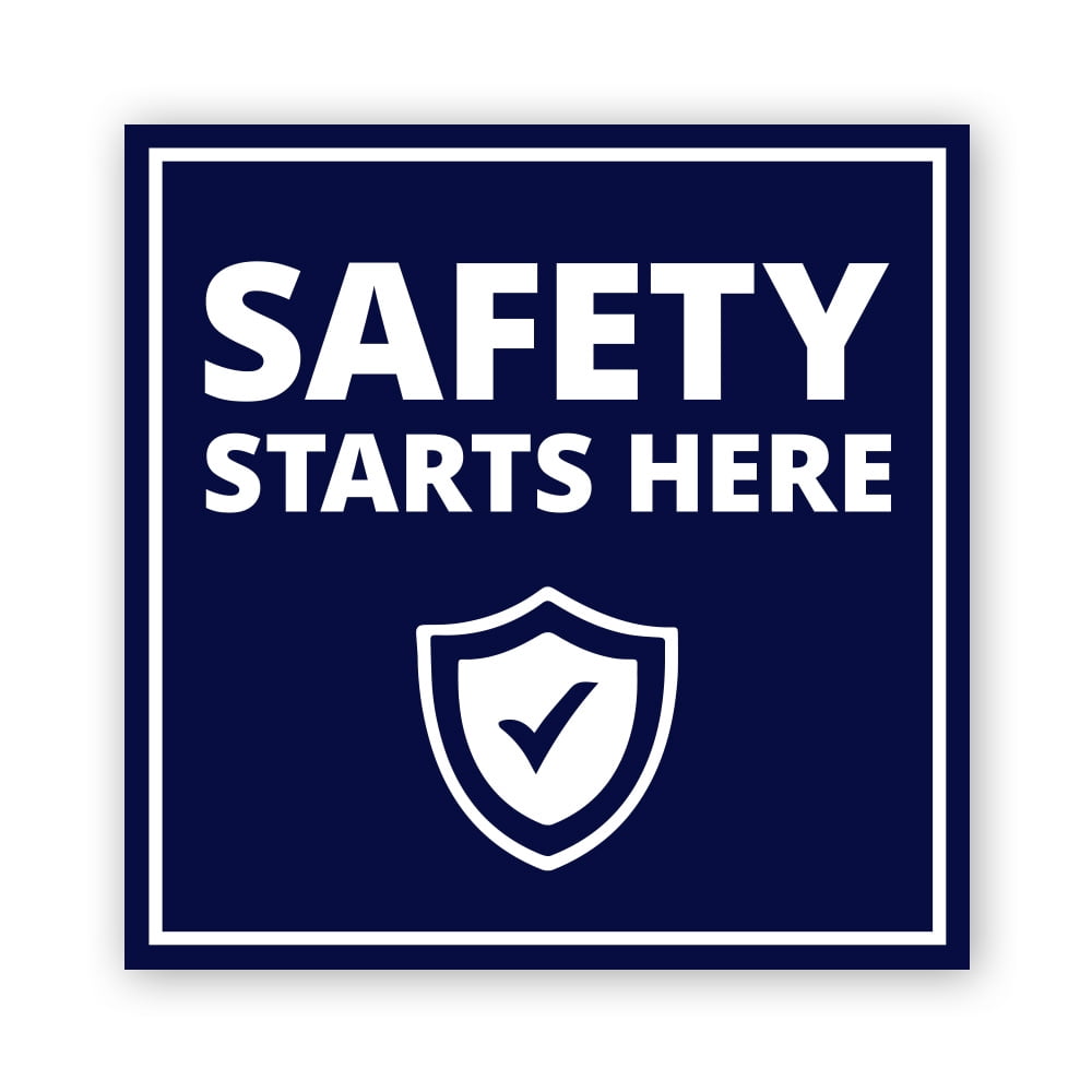 Square Plus Safety Starts Here Wall or Door Sign | Police First ...