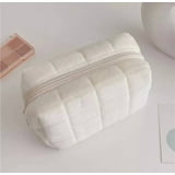 Square Quilted Puffy Plush Cosmetic Multifunction Makeup Bag - Walmart.com