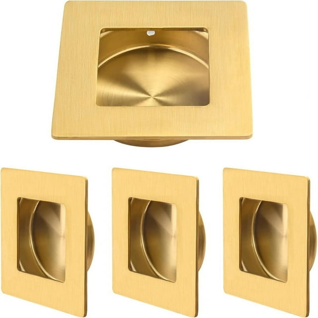 Square Recessed Sliding Closet Door Finger Pulls, Inner Diameter 2-1/8 ...