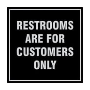 Square Restrooms For Patients Only Sign (Navy Blue/Gold) - Large ...