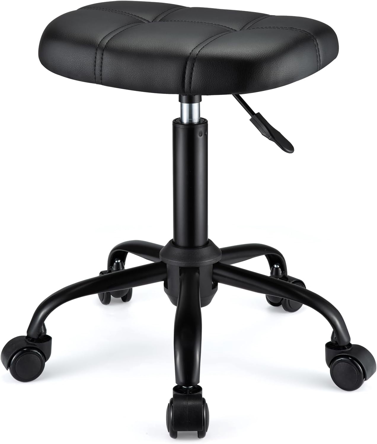 Square Rolling Stool with Wheels Height Adjustable Swivel Stool Chair ...