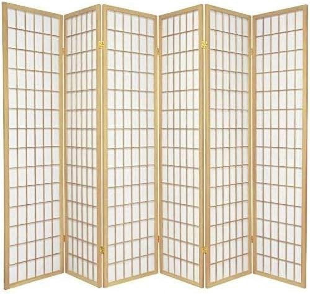 Square Room Divider Shoji Screen Wood Natural 4 - Walmart.com