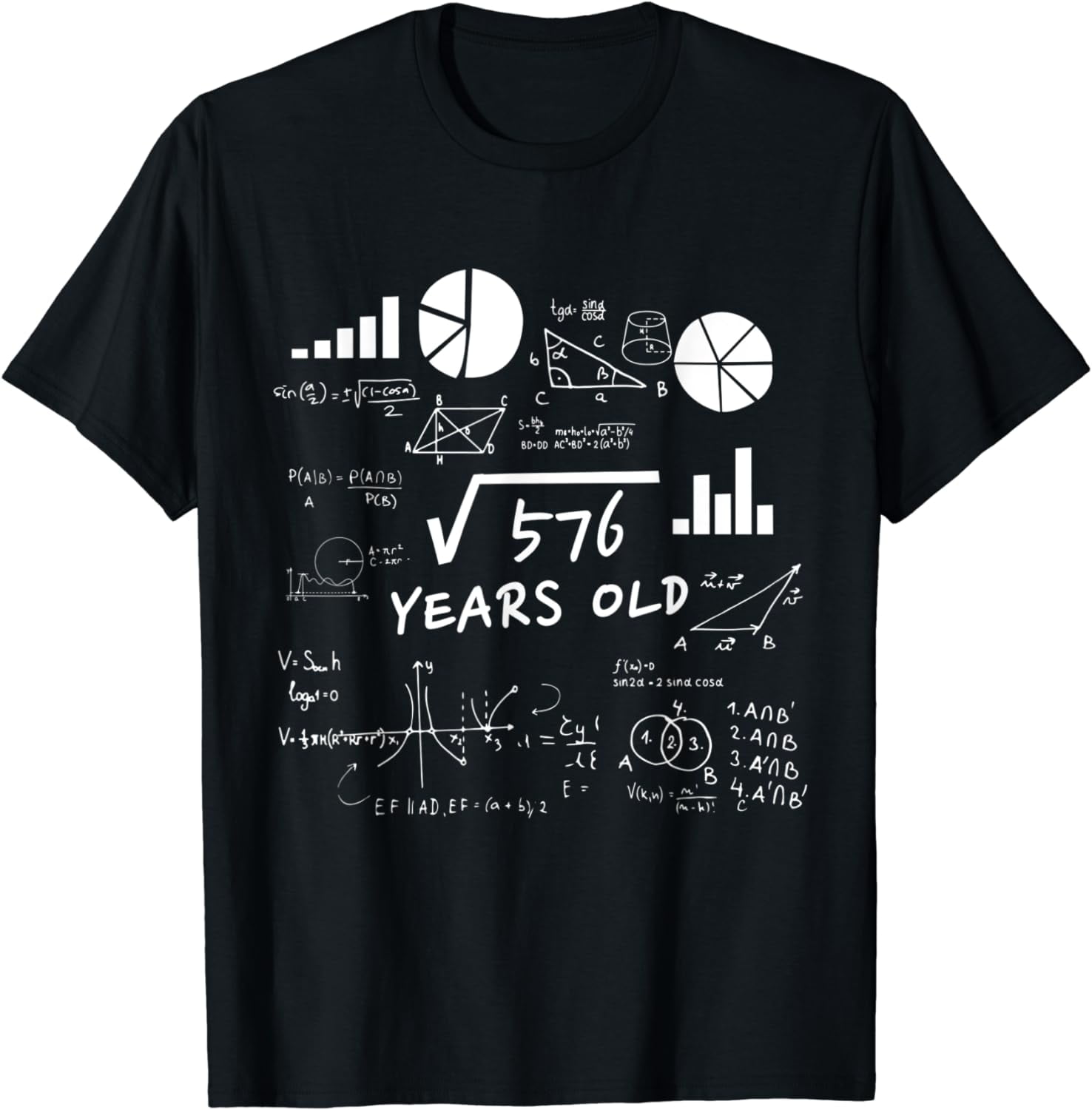 Square Root 24 Year Old Gift Funny Teacher 24th Birthday T-Shirt ...