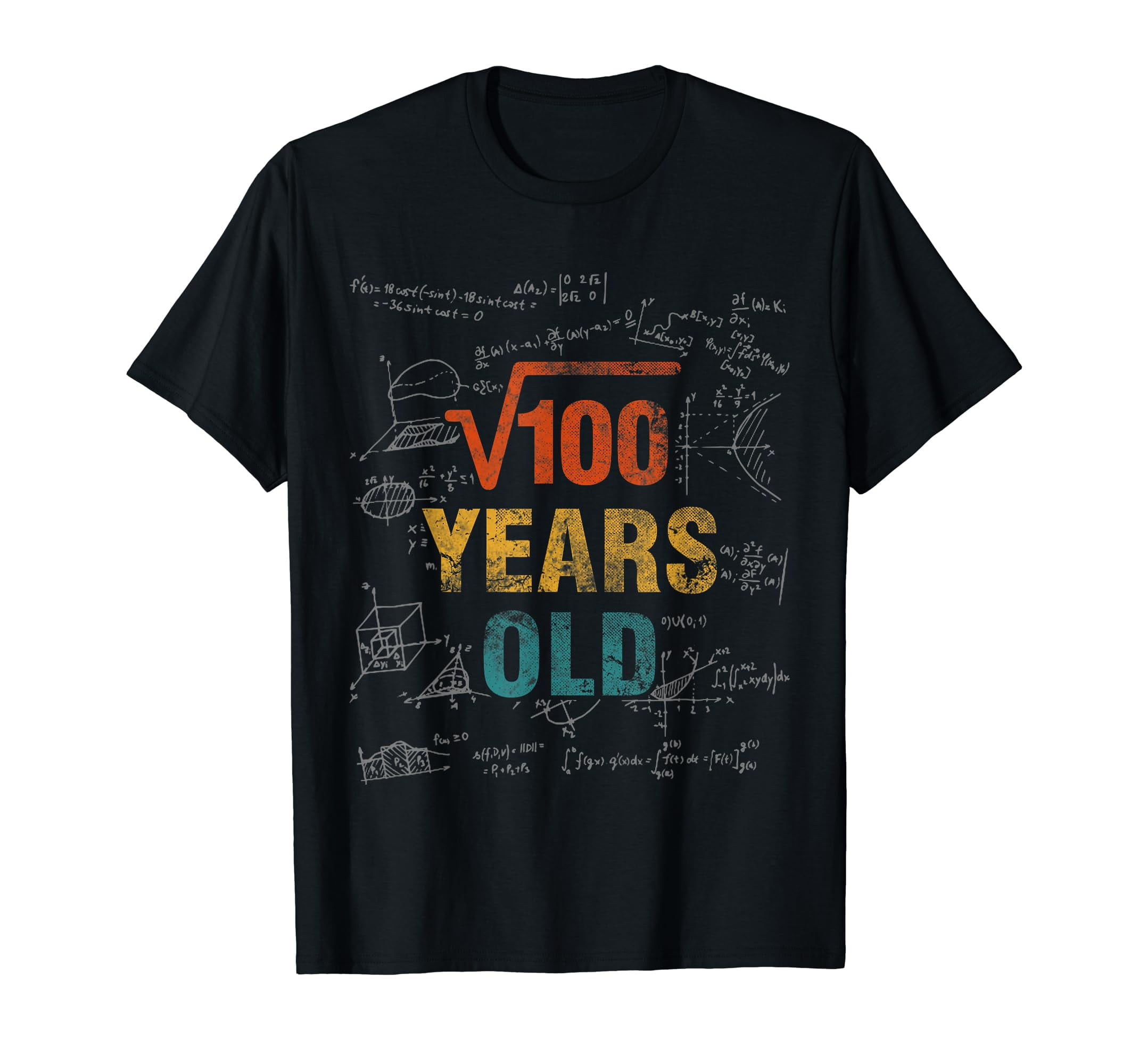Square Root Of 100 10th Birthday 10 Years Old Math Lover T-Shirt ...