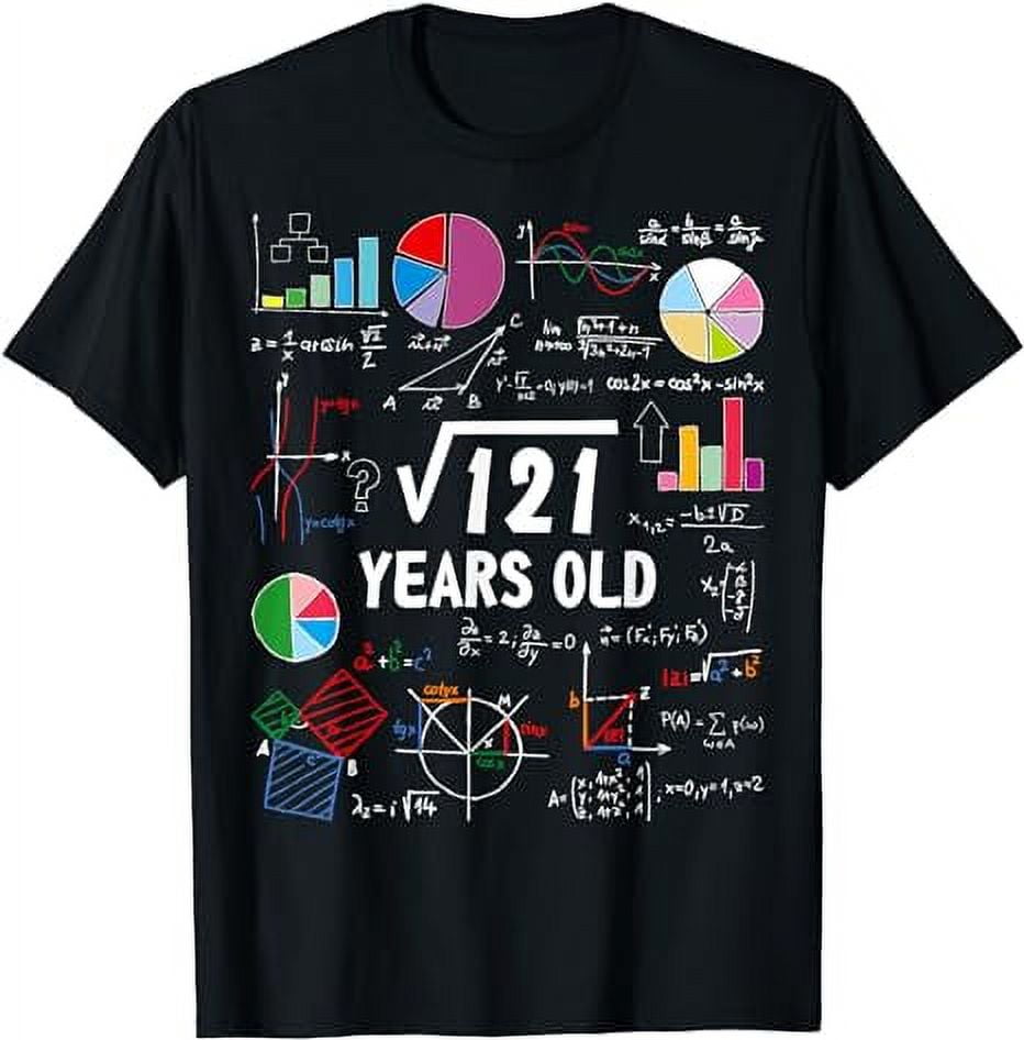 Square Root Of 121 11th Birthday 11 Year Old Love Math T-Shirt ...