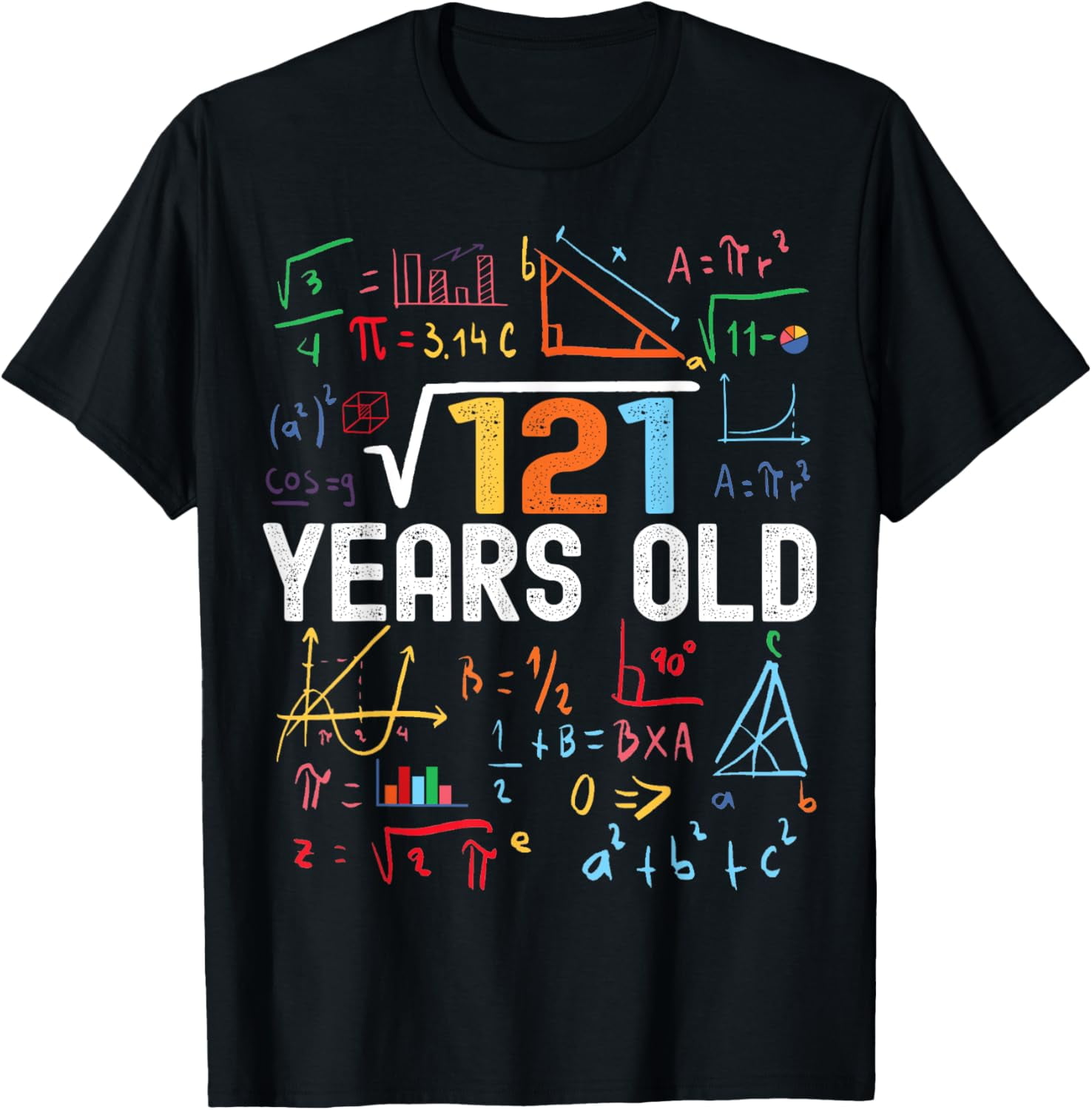 Square Root Of 121 11th Birthday 11 Years Old Birthday T-Shirt TShirt ...