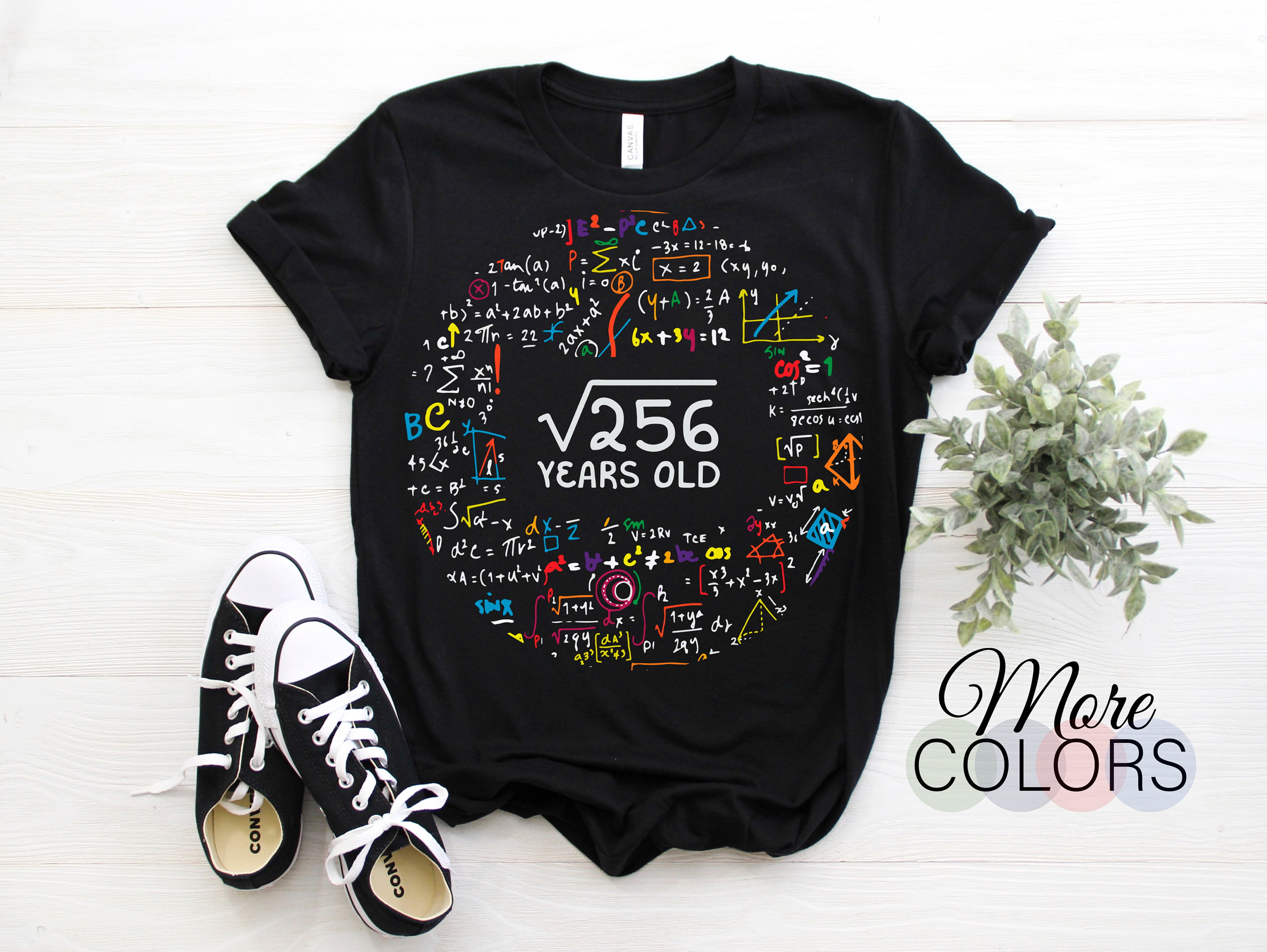 Square Root Of 256 16th Birthday 16 Year Old Gifts Boys Math Bday T ...