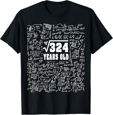 Square Root Of 324 18th Birthday 18 Years Old T-Shirt - Walmart.com