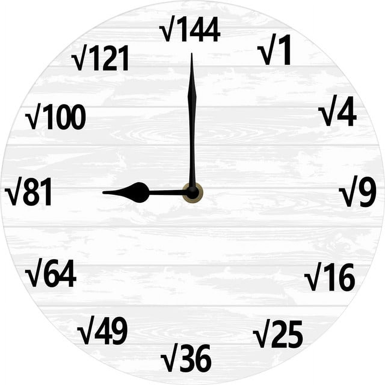 Square Root Wall Clock Math Wall Clock Math Teacher Calculator Novelty ...