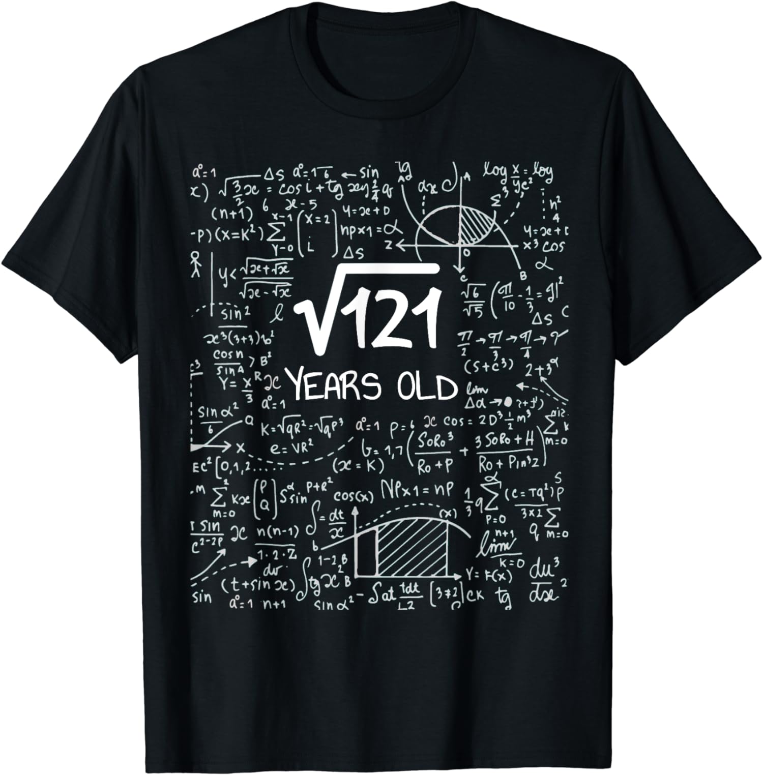 Square Root of 121: 11 Years Old 11th Birthday Design T-Shirt - Walmart.com